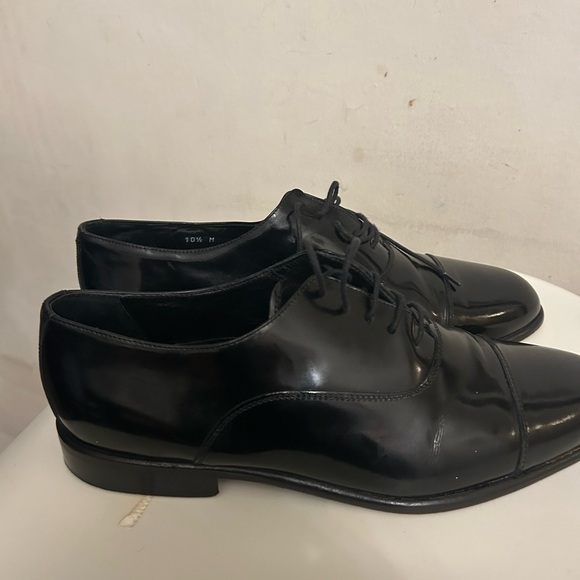 Gianni Sanetti | Shoes | Mens Black Patent Lea Shoes Pre Owned Leather ...